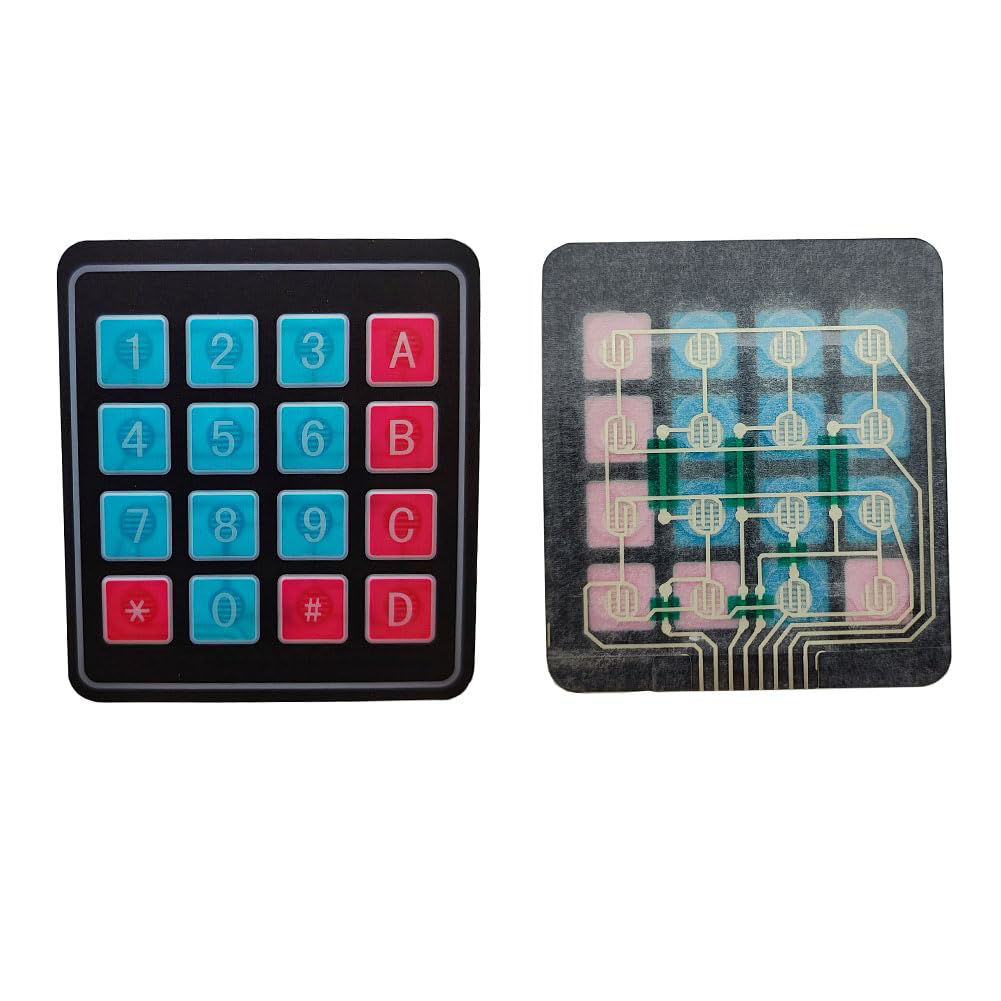 GetUSCart- Haldzemo 4x4 Keypad Matrix Array Membrane Switch 16 Key 8Pin 2.54mm Keyboard (6 Pack)