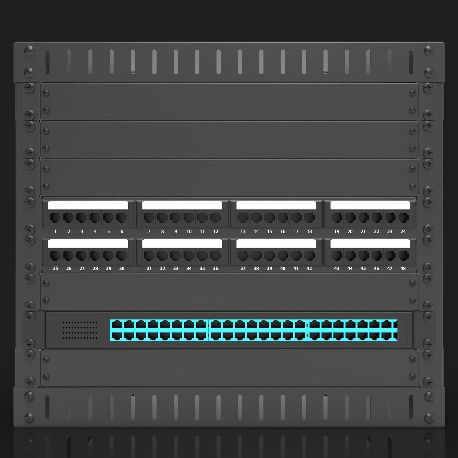 GetUSCart- Jingchengmei 1U Rack Mount Blank Panel for 19-inch Server ...