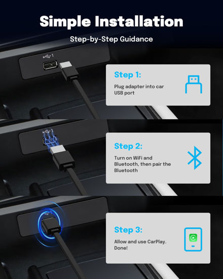 GetUSCart- ZUCWO 2-in-1 Wireless CarPlay and Android Auto Adapter ...