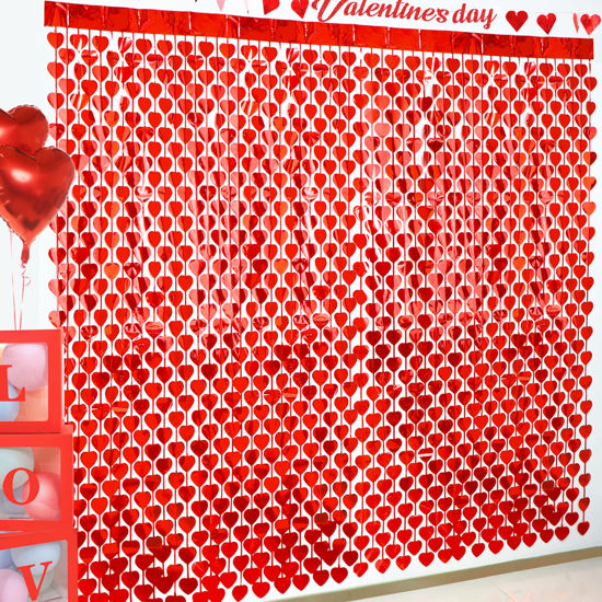 GetUSCart- Valentines Day Decorations, 4 Pack Valentines Day Backdrop ...