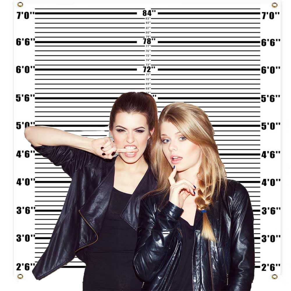 GetUSCart- Zliisang 4.3 x 4.9ft Mugshot Backdrop for Photoshoot ...