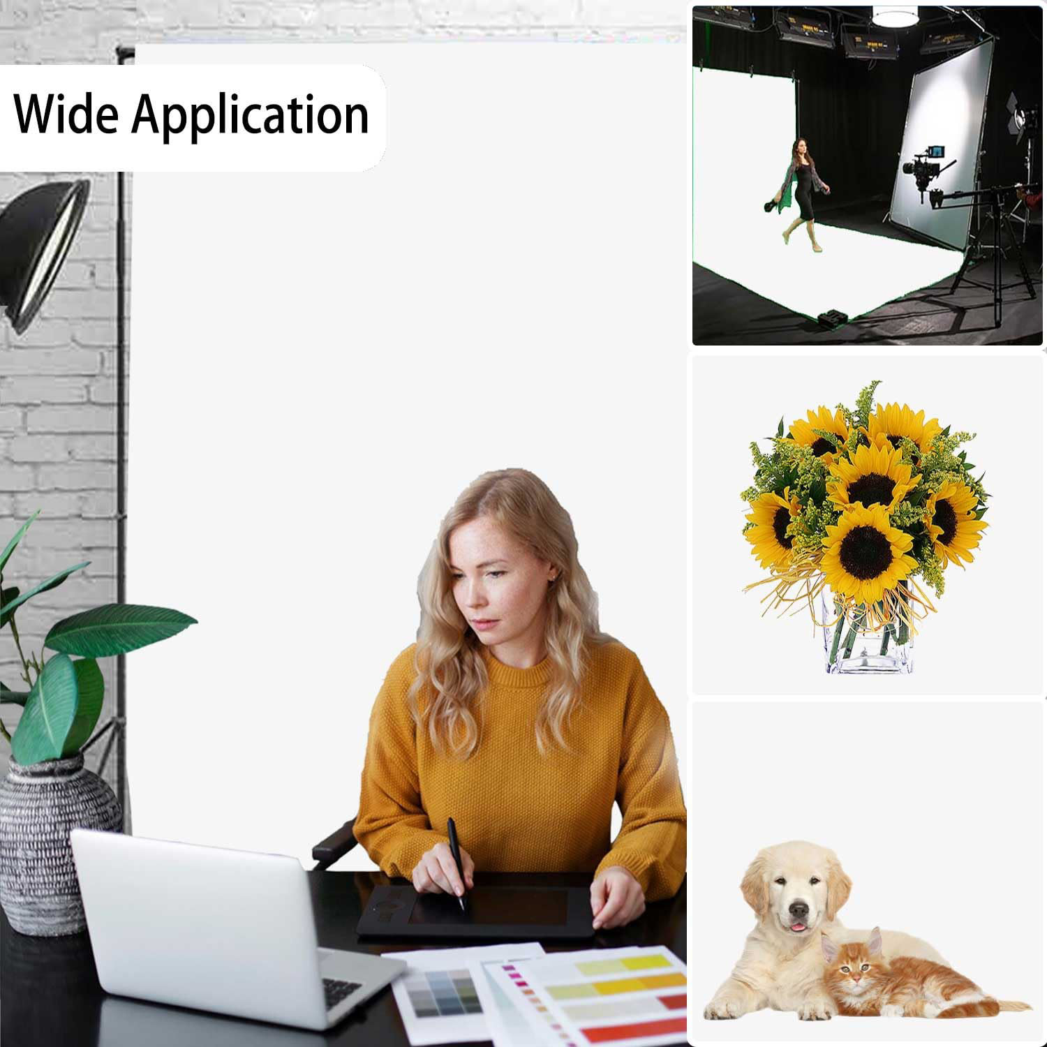 GetUSCart- White Photography Backdrop for Photoshoot,Photo Backdrop ...