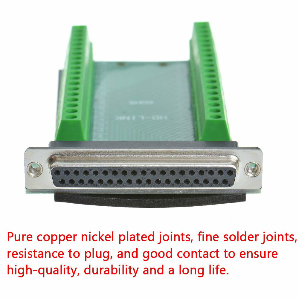 GetUSCart- ANMBEST DB37 Solderless RS232 D-SUB Serial to 37-pin Port Terminal Female Adapter ...