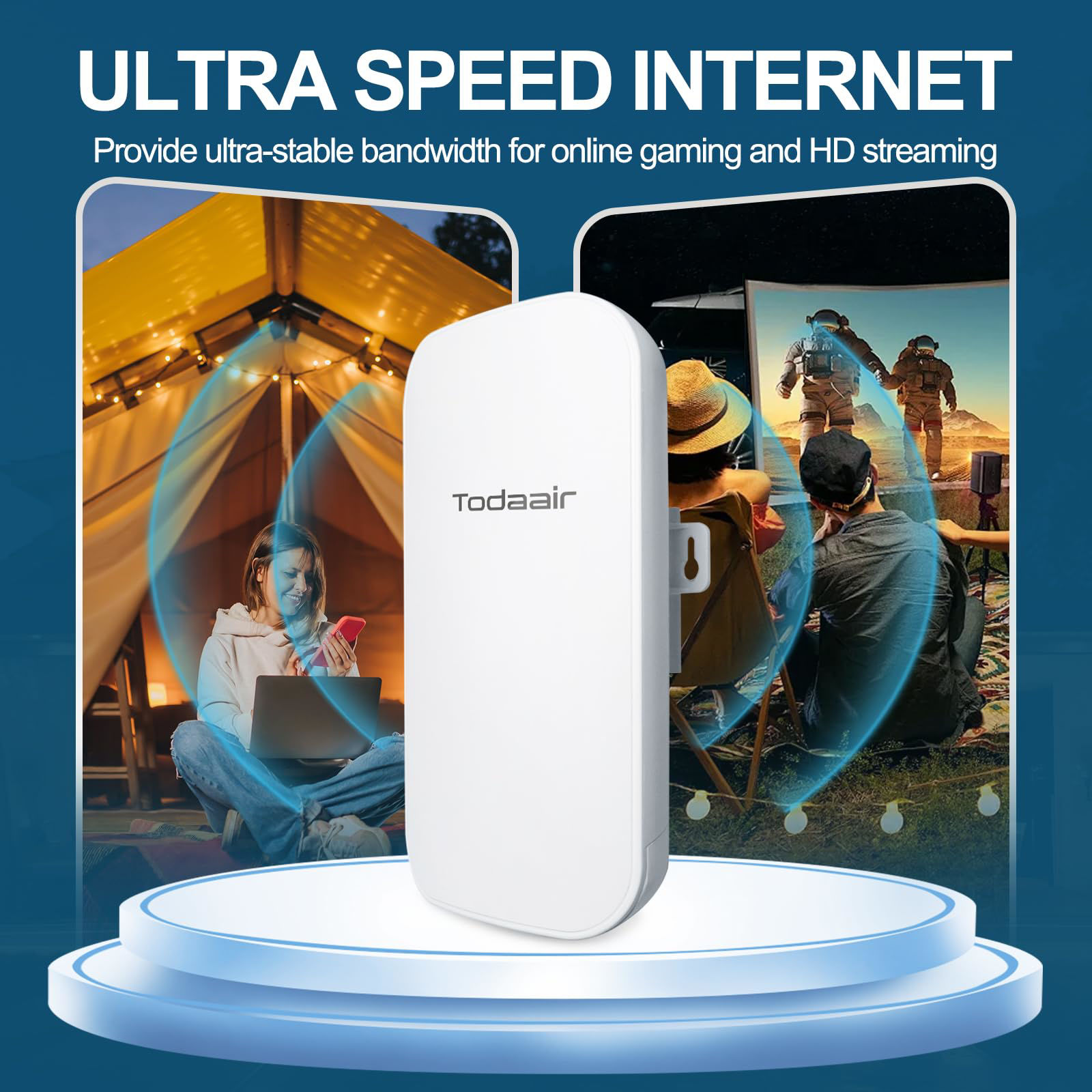 GetUSCart- 2025 Outdoor WiFi Extender，WiFi Booster | AI Watchdog | Repeater&AP Mode｜IP65 ...