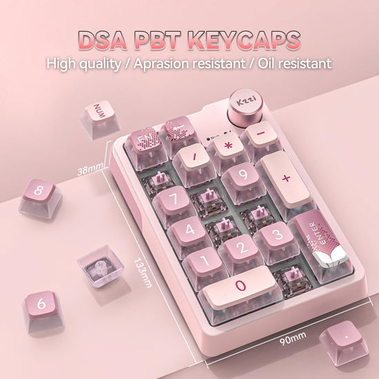 GetUSCart- KZZI Mechanical Number Pad,Bluetooth5.0/2.4G/Type-C Wireless ...