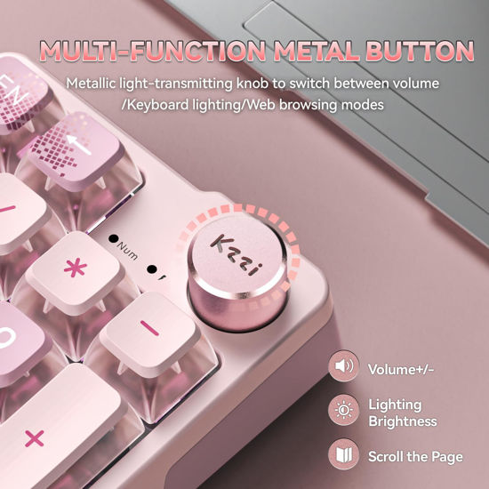 GetUSCart- KZZI Mechanical Number Pad,Bluetooth5.0/2.4G/Type-C Wireless ...