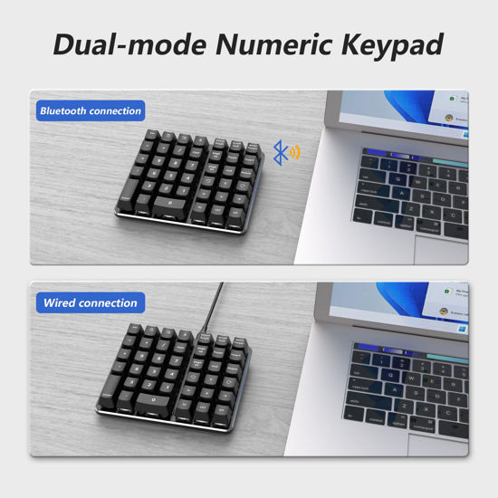 GetUSCart- SurnQiee Left-Handed Mechanical Numeric Keypad, Hot-Swap LED ...