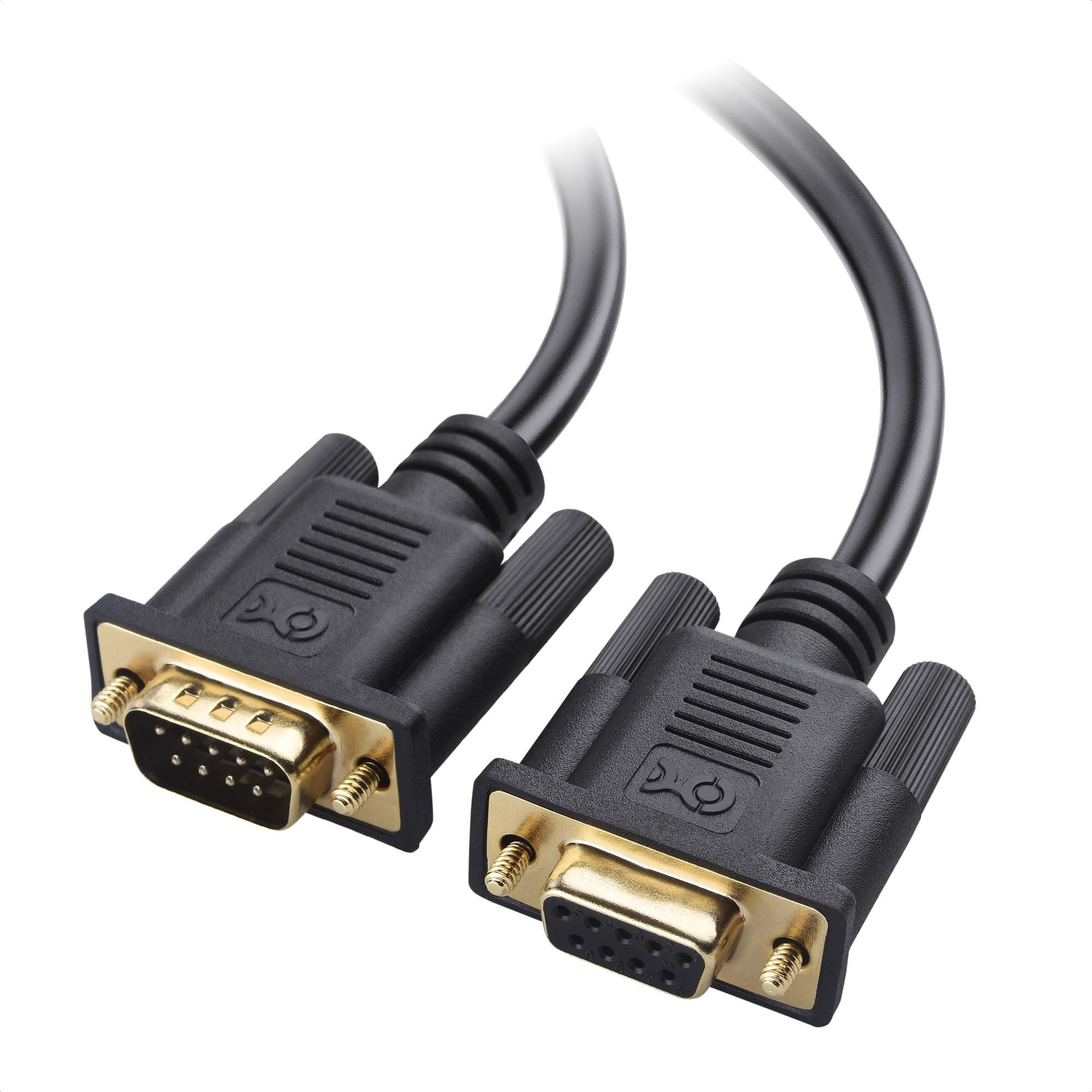 GetUSCart- Cable Matters RS232 Cable, Serial Cable, Male to Female 10 ft, 9 Pin DB9 Cable/Null ...