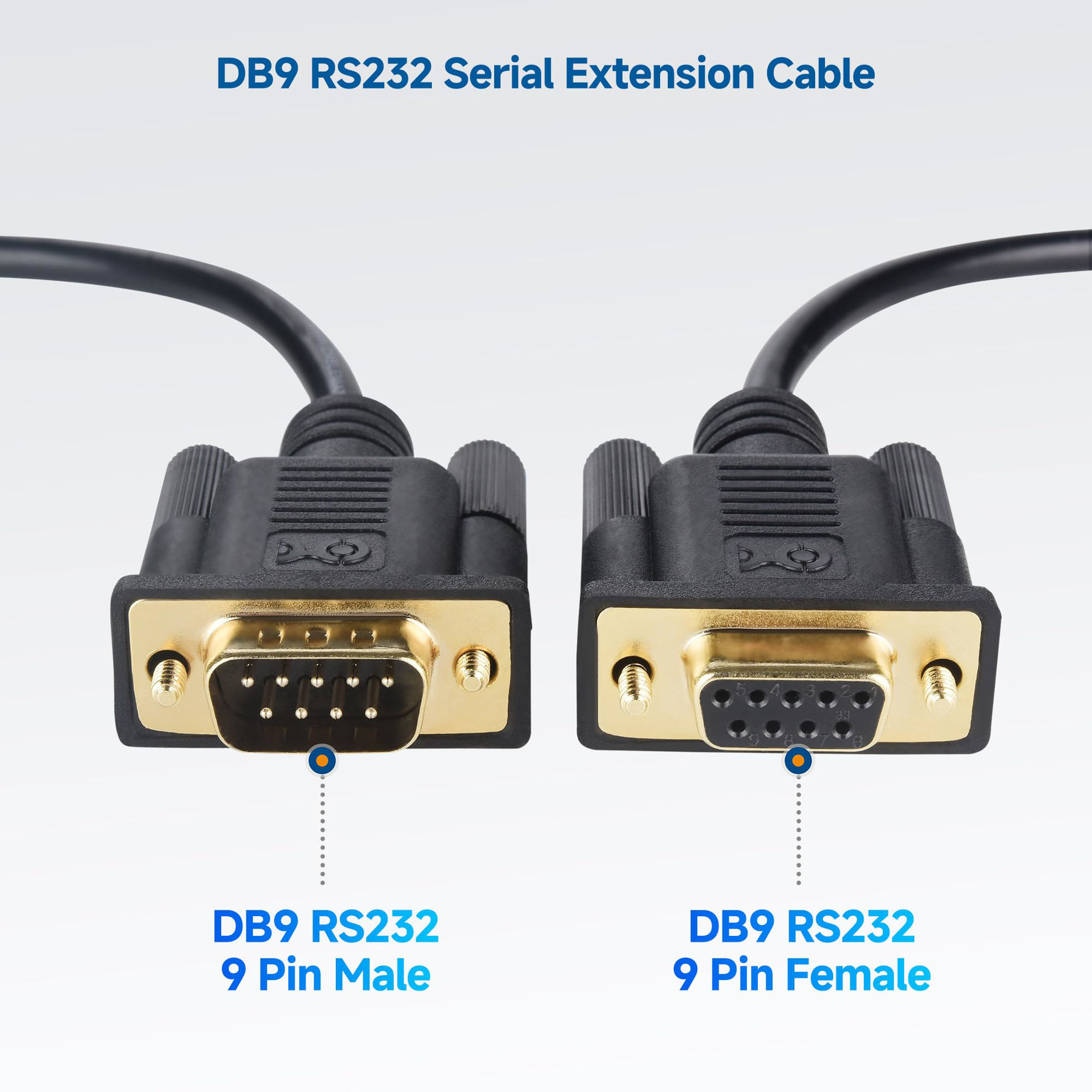 GetUSCart- Cable Matters RS232 Cable, Serial Cable, Male to Female 10 ...