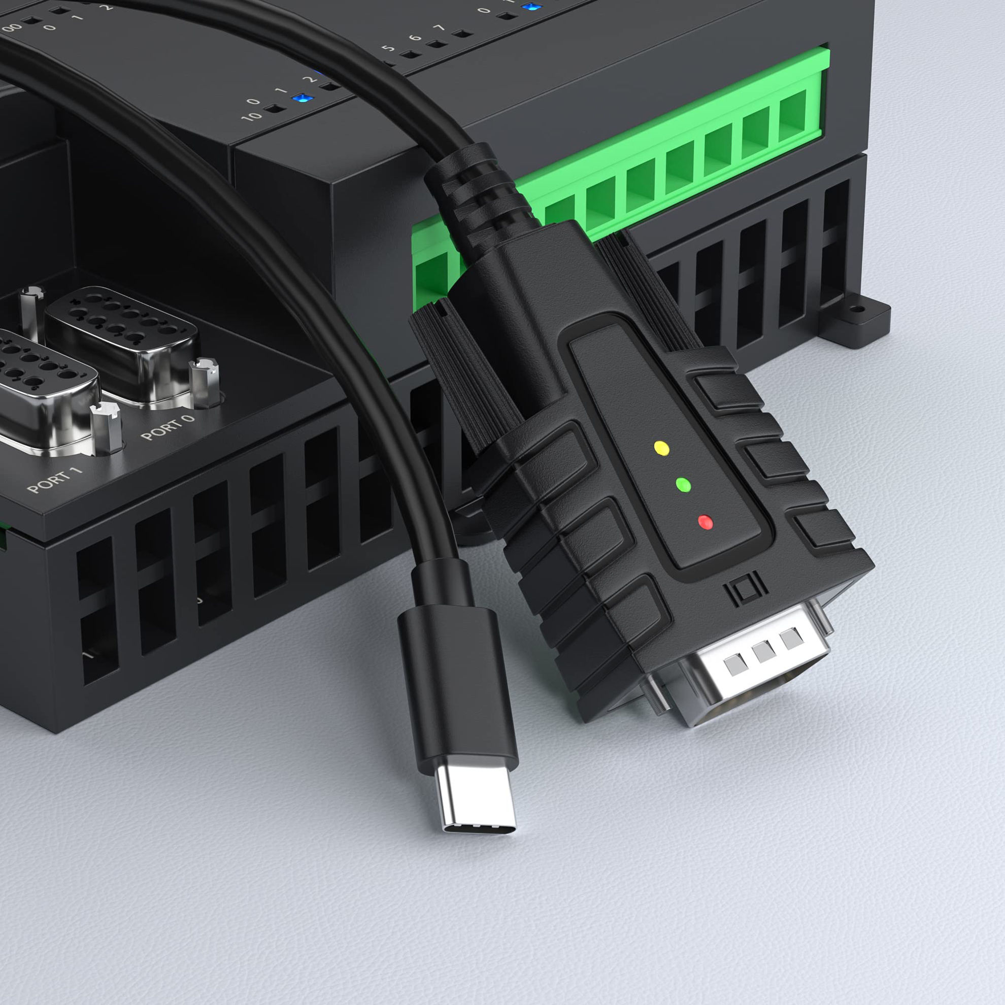 GetUSCart- DriverGenius USB C to Serial RS232 DB9 Adapter Cable with 3 ...