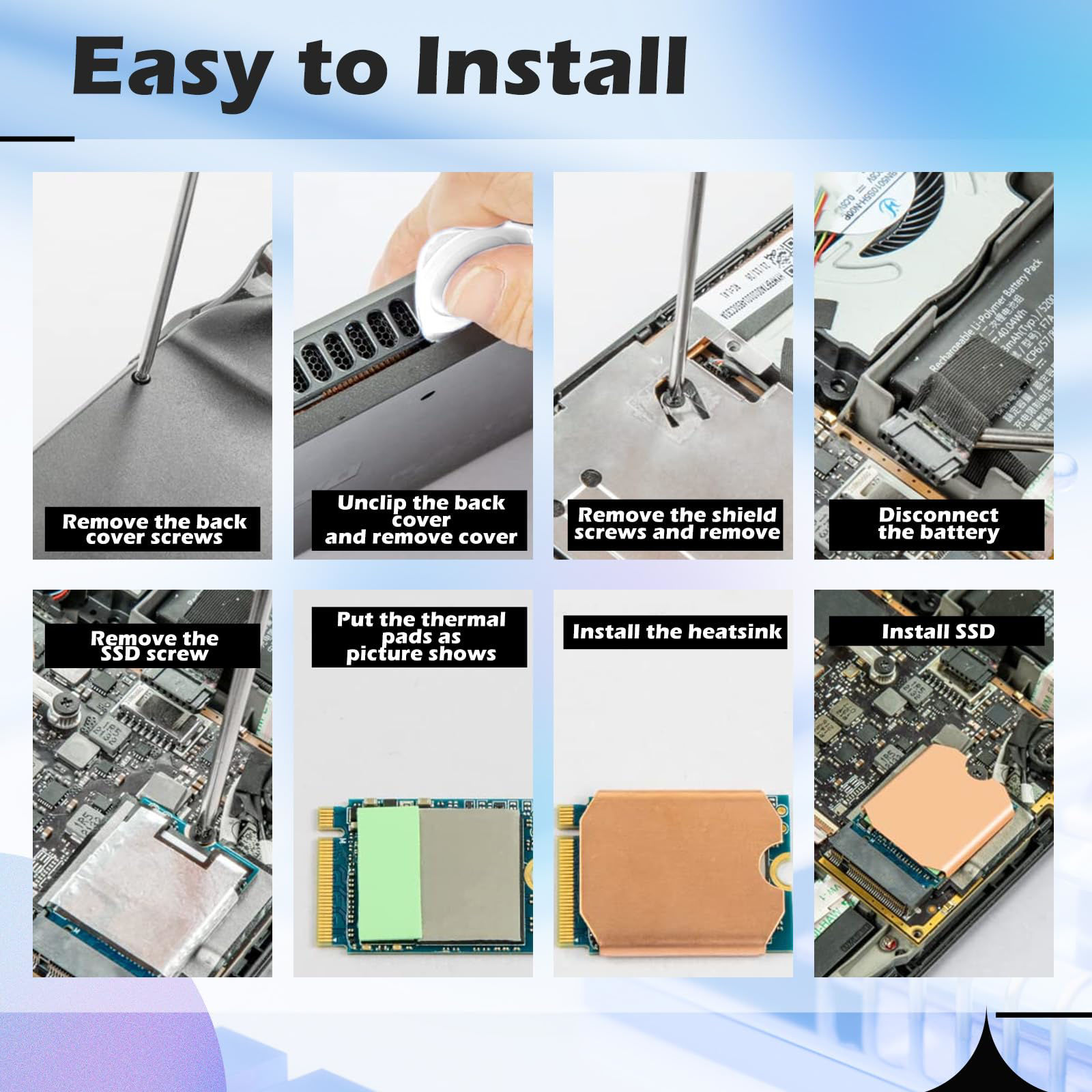 GetUSCart- Innconee SSD Heatsink Thermal Pad Compatible with Steam Deck ...