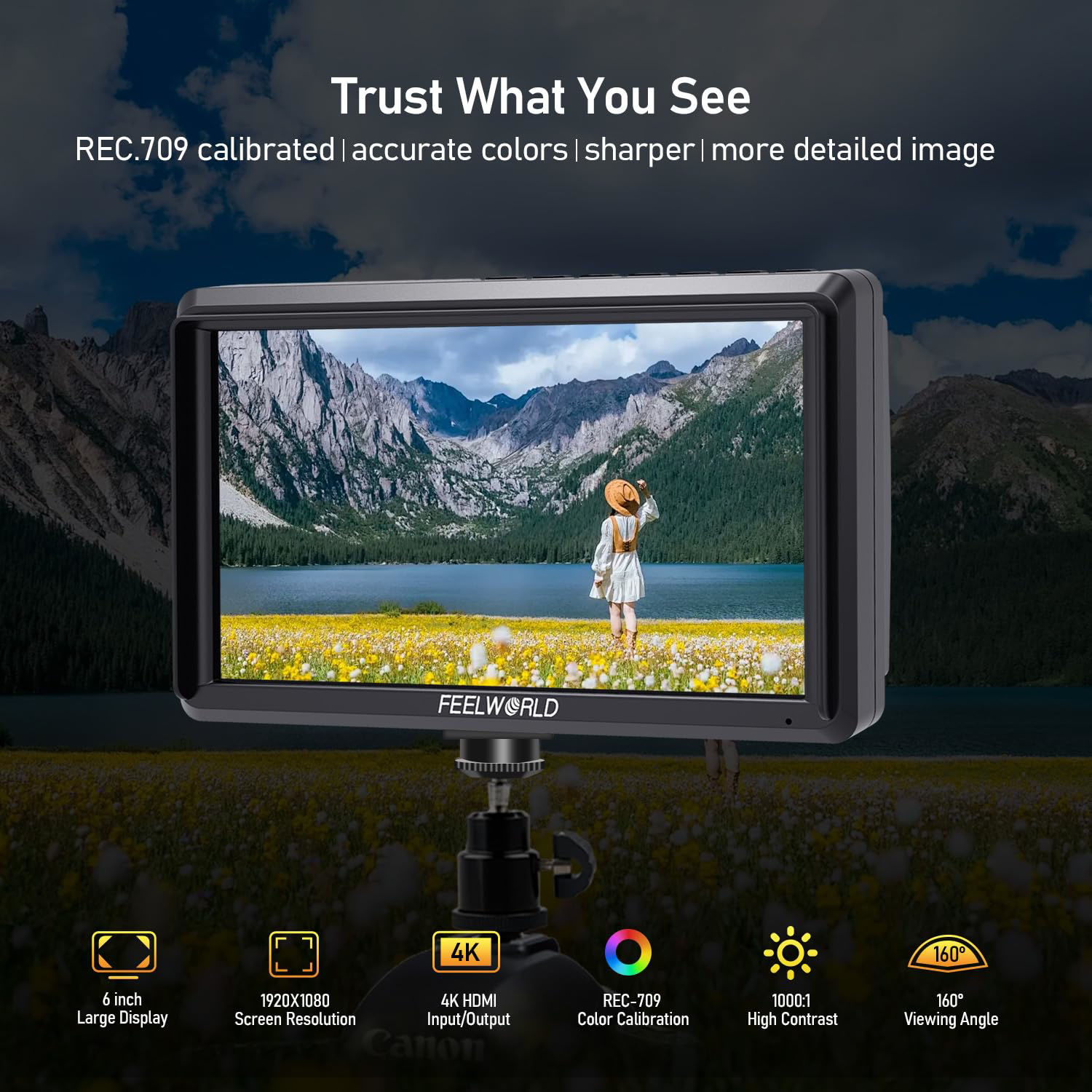 GetUSCart- FEELWORLD FW568 V3 6 Inch Camera Field Monitor with 3D LUT ...