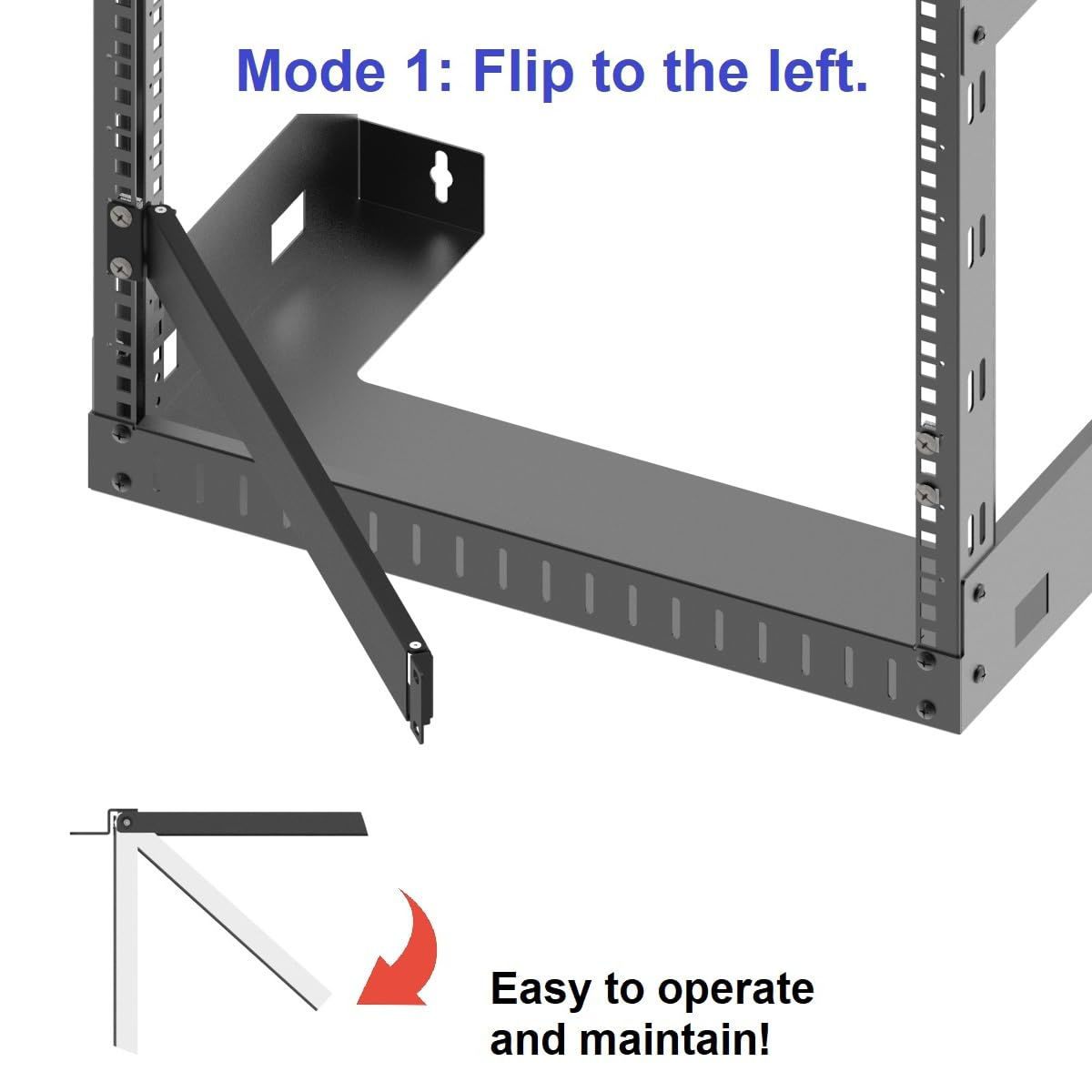 GetUSCart- QiaoYoubang 1U Hinged Blank Panel -Metal Rack Mount Filler ...