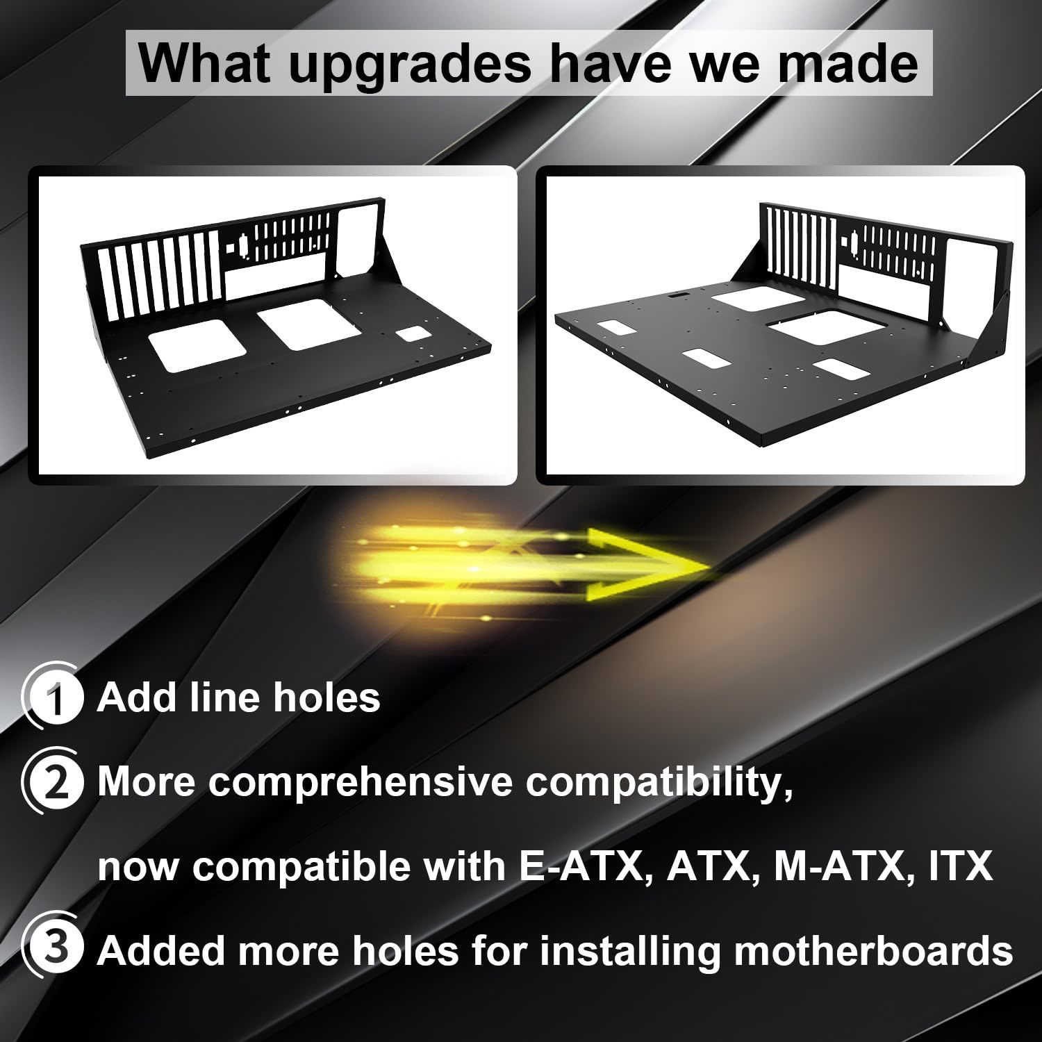 GetUSCart- DIY Gaming Computer Case, E-ATX Open Chassis Case Rack for E ...