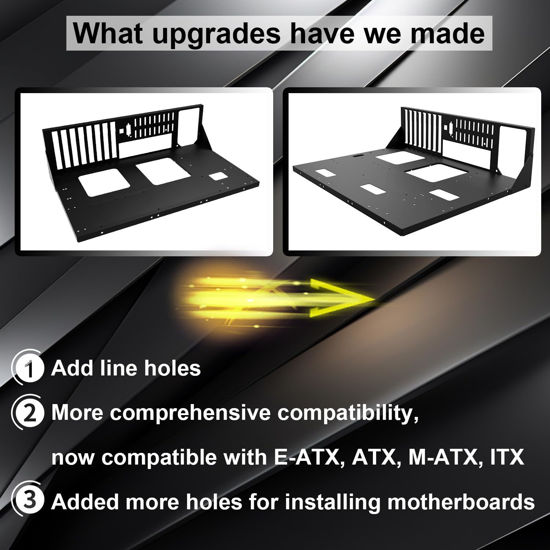 GetUSCart- DIY Gaming Computer Case, E-ATX Open Chassis Case Rack for E ...