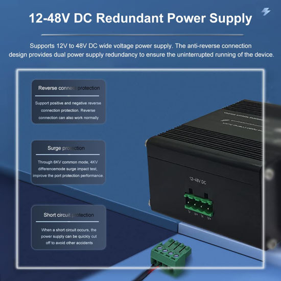 GetUSCart- Mini Industrial Switch 10 Ports Gigabit Switch Hardened 10 ...