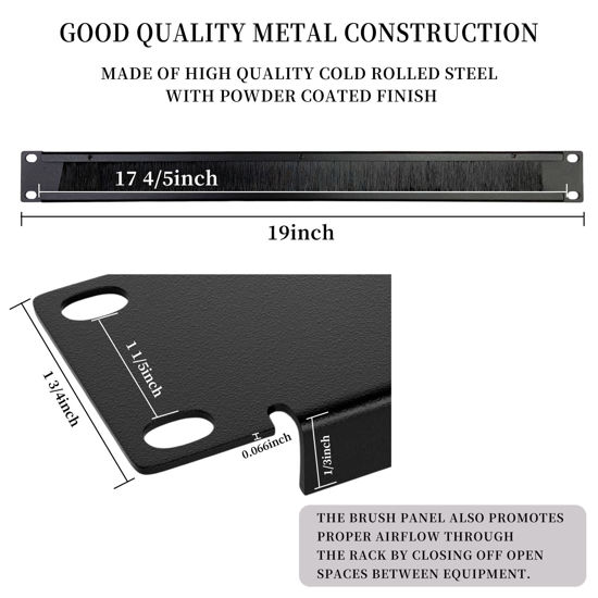 GetUSCart- 1U Blank Panel, 1U 19 Inch Blank Rack Mount Panel,1U ...