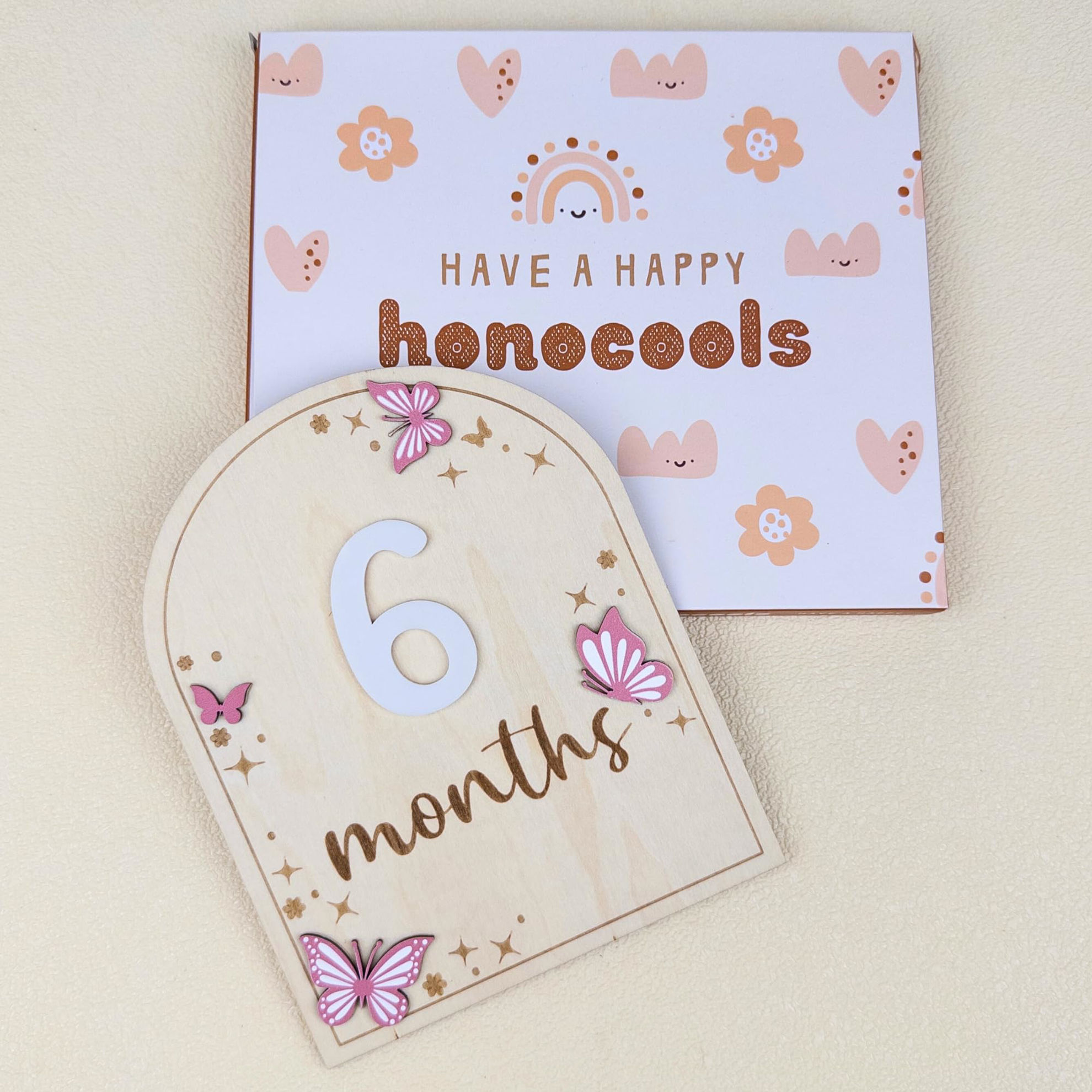 GetUSCart- Baby Monthly Milestone Cards - Wooden Monthly Milestone ...