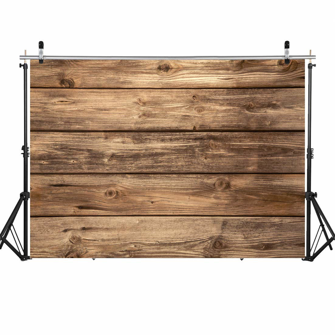 GetUSCart- WOLADA 7x5FT Rustic Wood Wall Backdrop Natural Brown Wooden ...