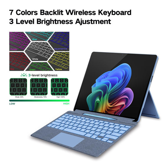 GetUSCart- JvKzaen Surface Pro 9 Keyboard with Slim Pen, Compatible ...