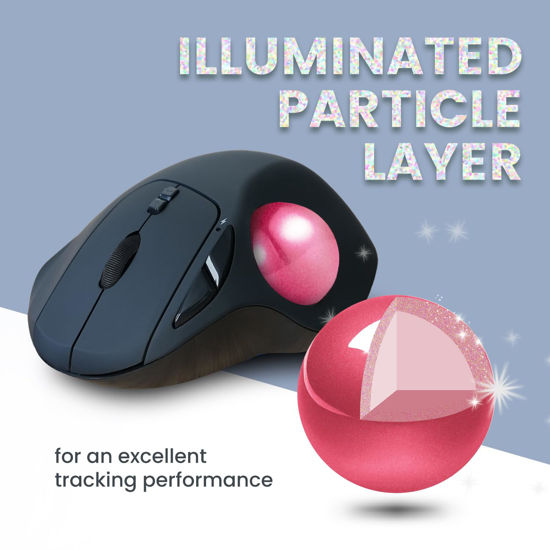 GetUSCart- Perixx PERIMICE-717PKB Wireless Trackball Mouse, Build-in 1. ...