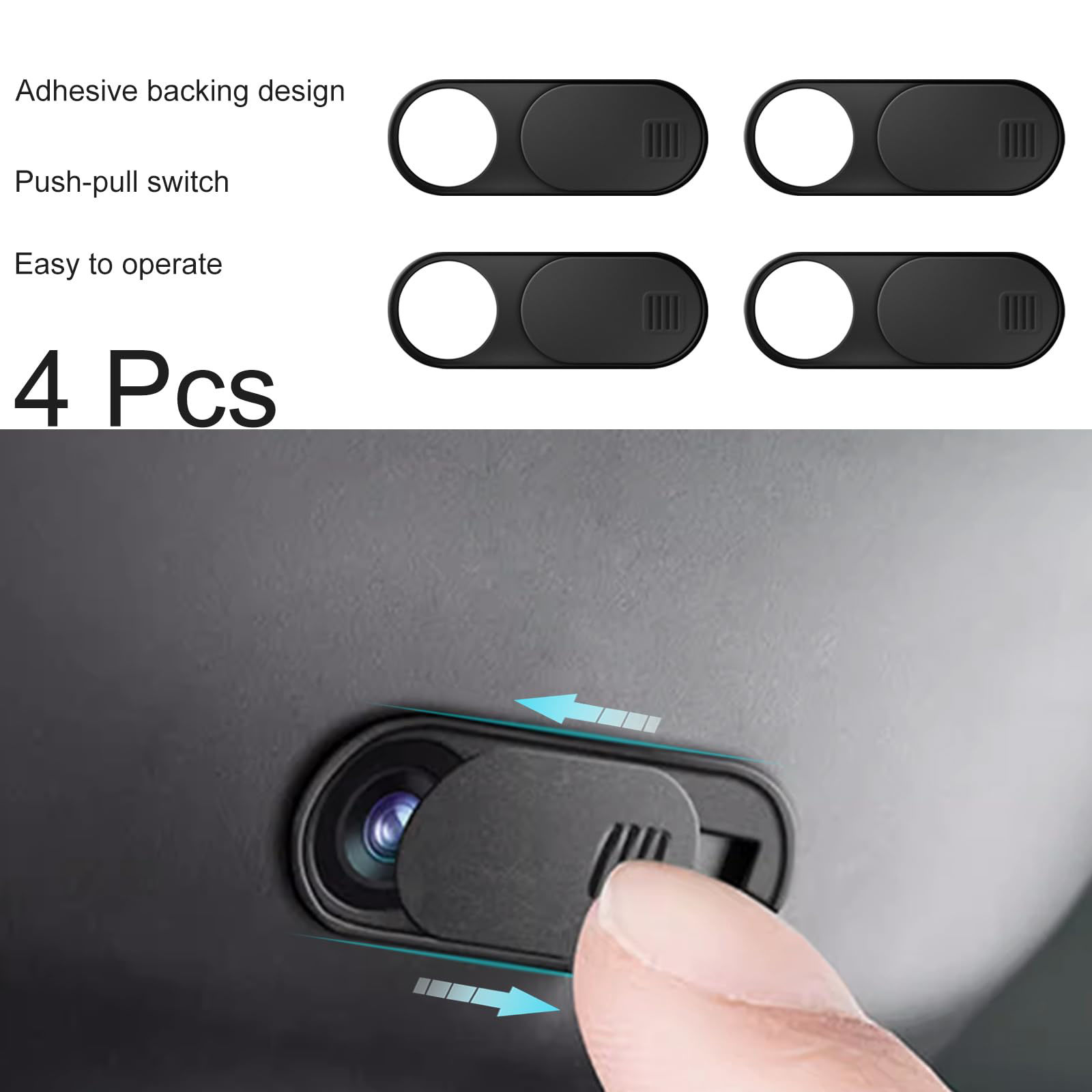 GetUSCart- 4Pack Camera Cover Slide Ultra-Thin Webcam Cover Slide ...