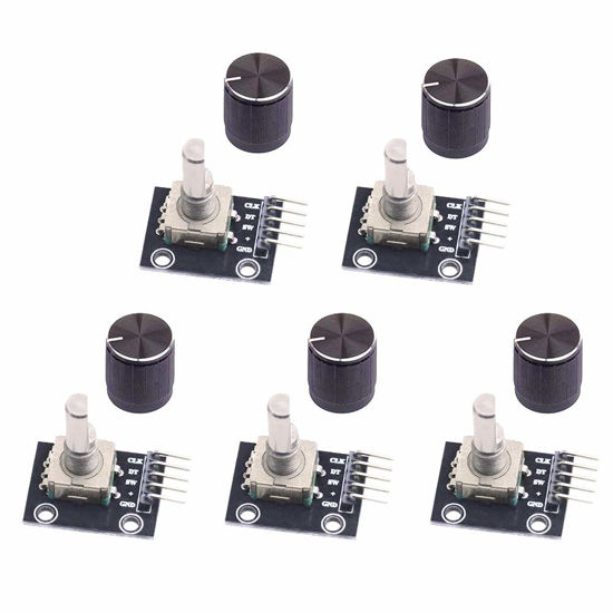 GetUSCart- WayinTop 5pcs 360 Degree Rotary Encoder Module KY-040 Brick Sensor Development Board ...