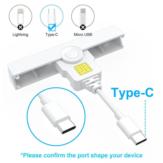 GetUSCart- USB C CAC Reader - USB C DOD Military USB Common Access CAC ...