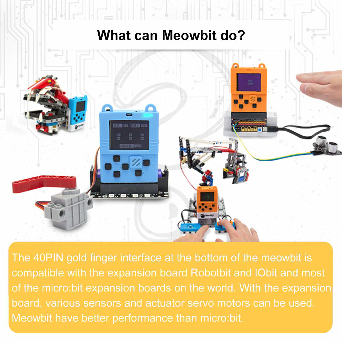 GetUSCart- KittenBot Meowbit Card-Sized Retro Game Computer Codable Console for Microsoft ...