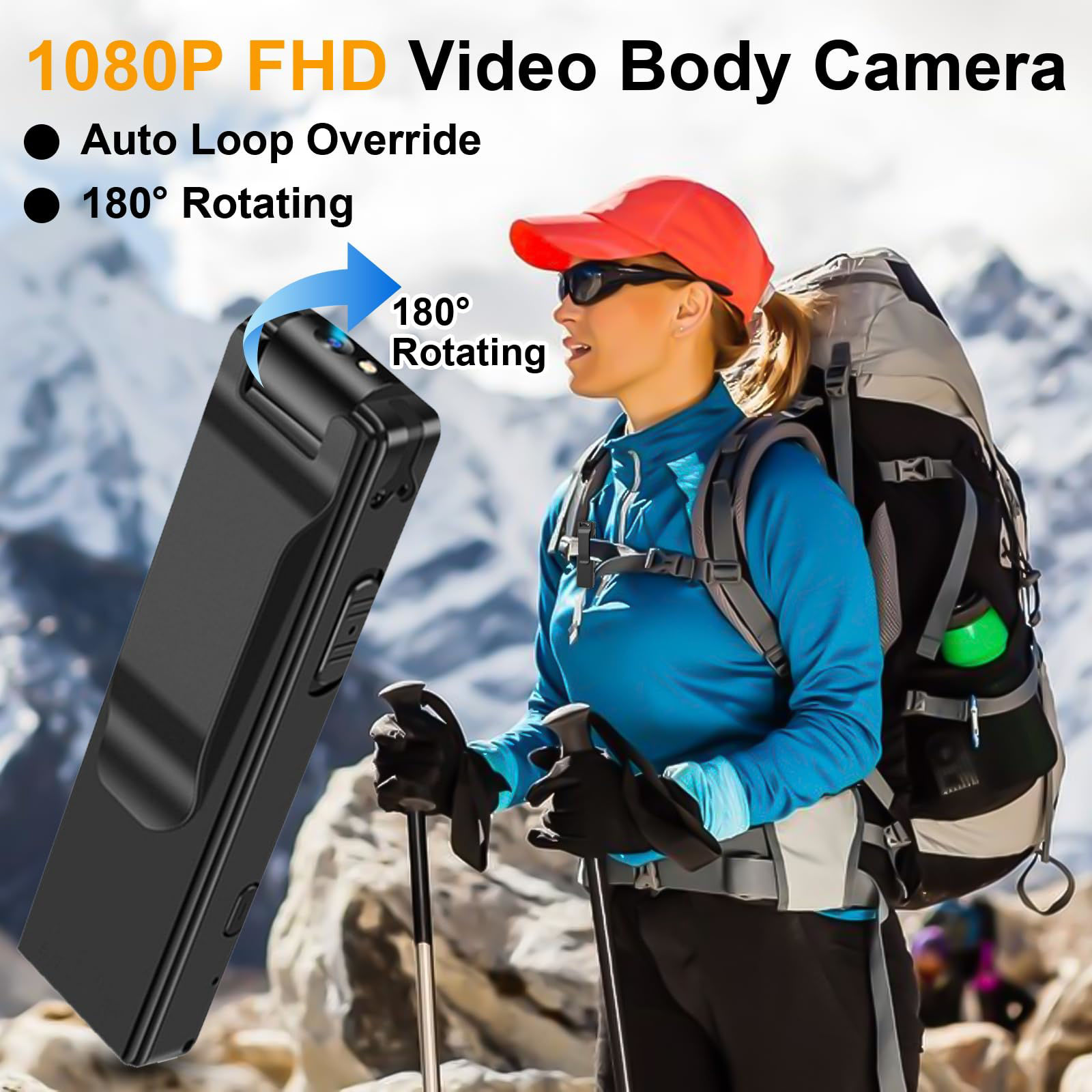 GetUSCart- Tkiplay Mini Body Camera with Video Recording, 1080P ...