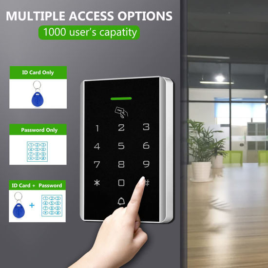 GetUSCart- Door Access Control Keypad, 125KHz Proximity ID Card Access Control System, Support ...