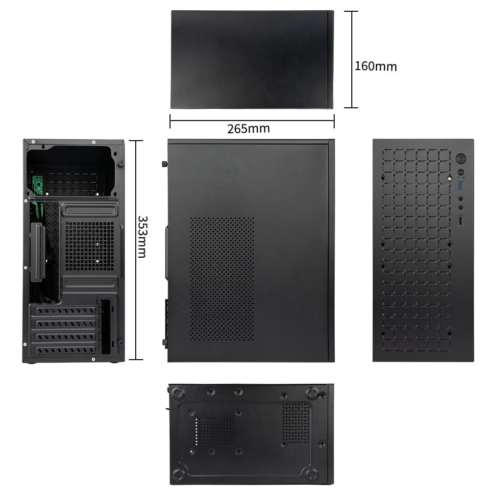 GetUSCart- Micro ATX Case PC Case: MATX Case Mini PC ITX Desktop ...