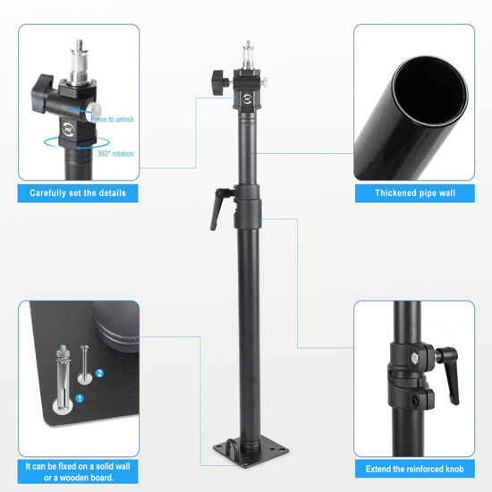 GetUSCart- Photography Studio Ceiling Camera Mount 360° Rotation Wall ...