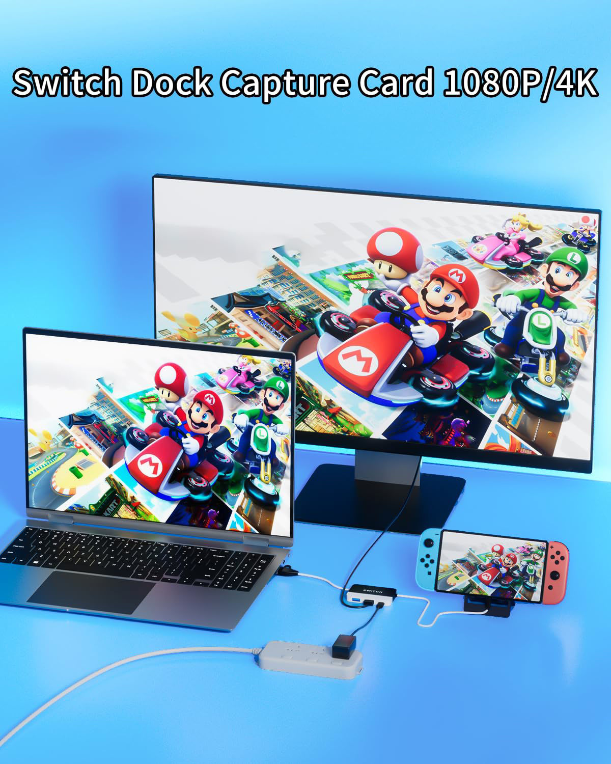 GetUSCart- Switch Dock Capture Card for Nintendo Switch 2 in 1, Both A ...