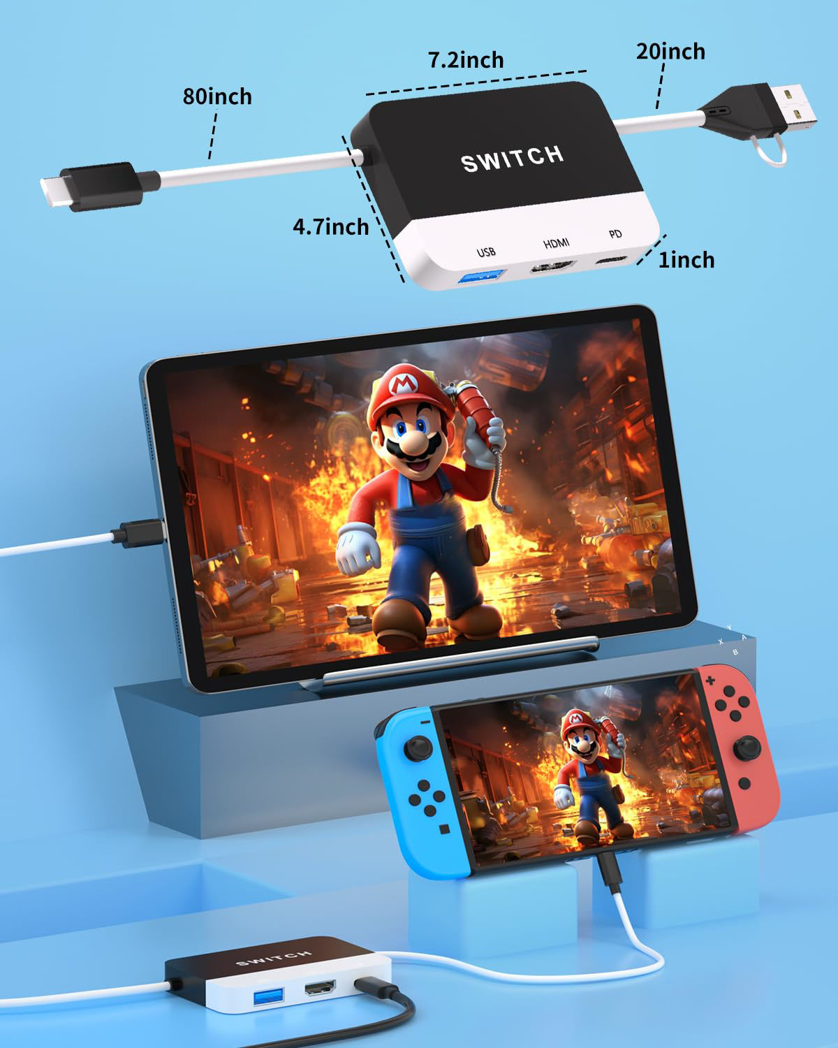 GetUSCart- Switch Dock Capture Card for Nintendo Switch 2 in 1, Both A ...