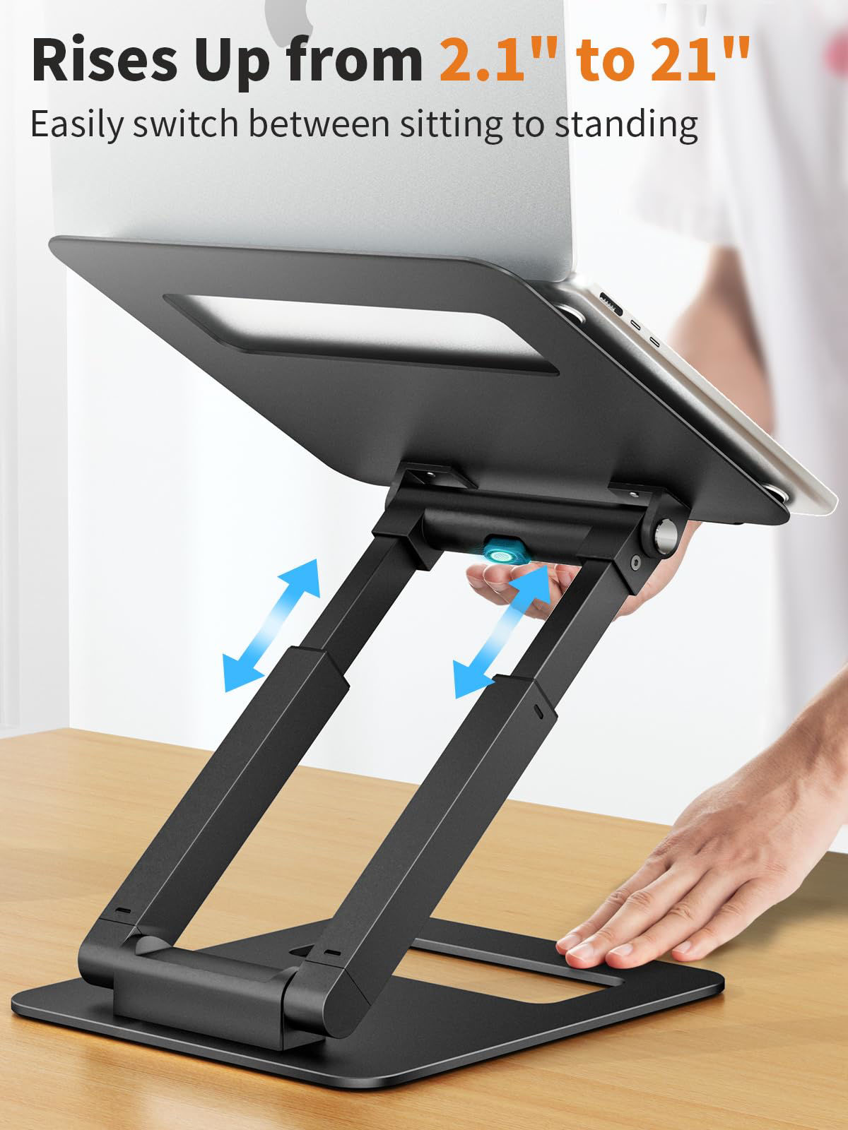 GetUSCart- tounee Laptop Stand for Desk Adjustable Height, Telescopic ...