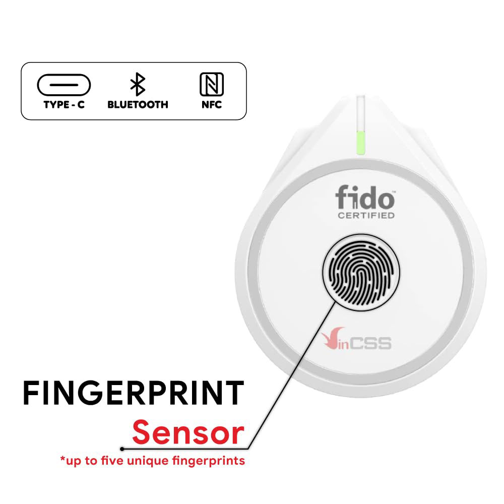 GetUSCart- VinCSS FIDO2 Fingerprint Security Key, Two Factor Authenticator, Uses Biometric ...