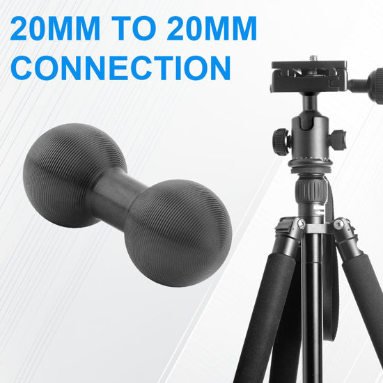 GetUSCart- Gosknor 20mm to 20mm Ball Mount Extension Connector, Black ...