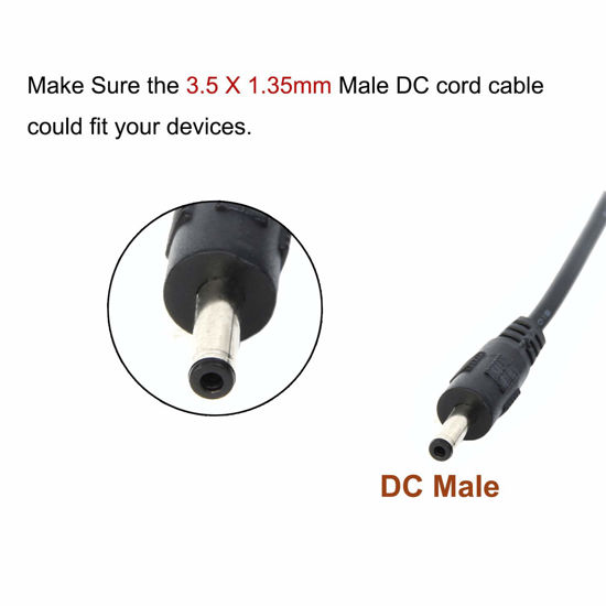 GetUSCart- COOLM 10 Pack 3.5mm x 1.35mm DC Power Male Plug Jack to Bare ...