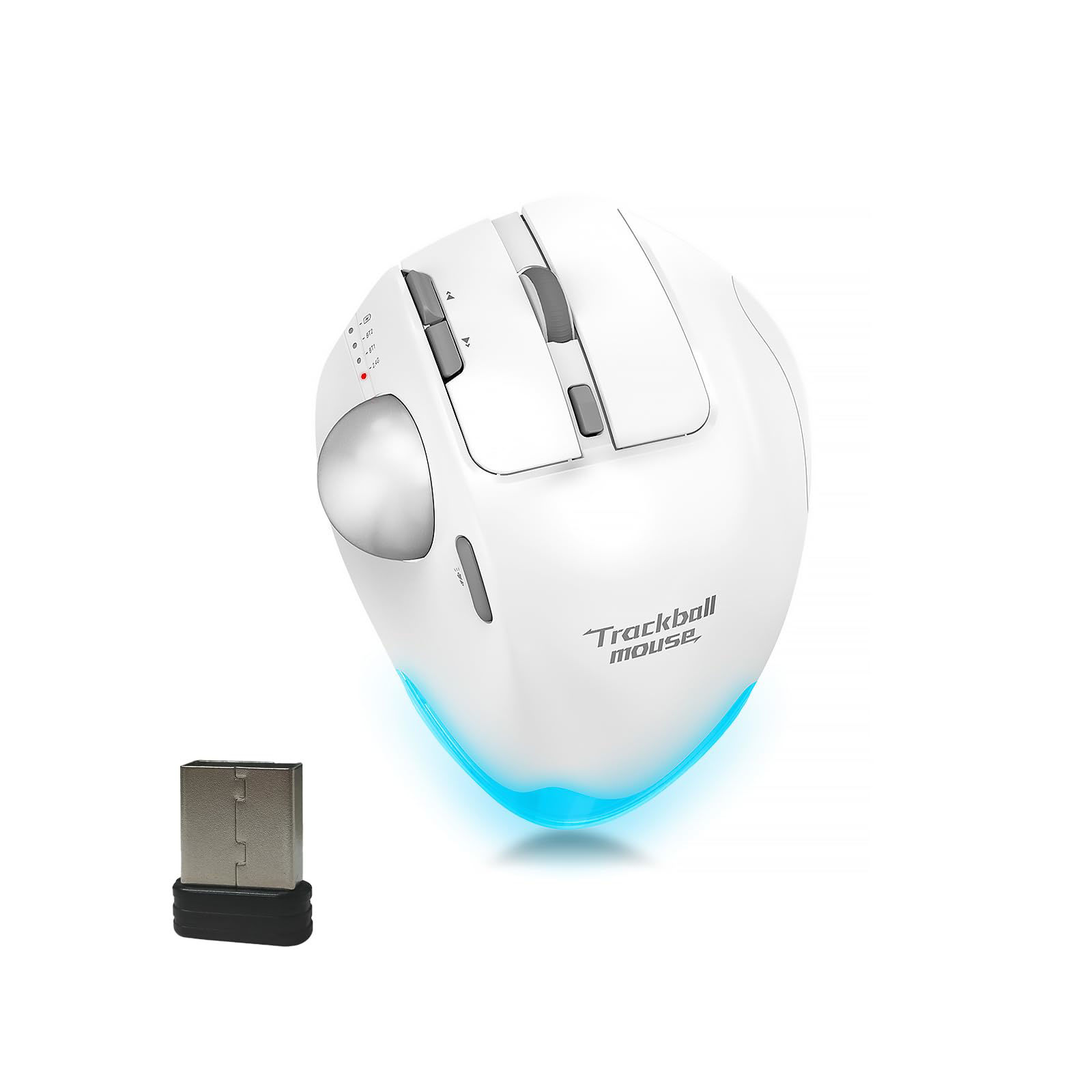 GetUSCart- Trackball Mouse Wireless Programmable 2.4GHz Bluetooth ...