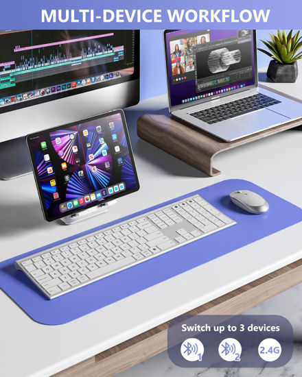 GetUSCart- Bluetooth Keyboard Mouse, Multi-Device Wireless Keyboard and ...