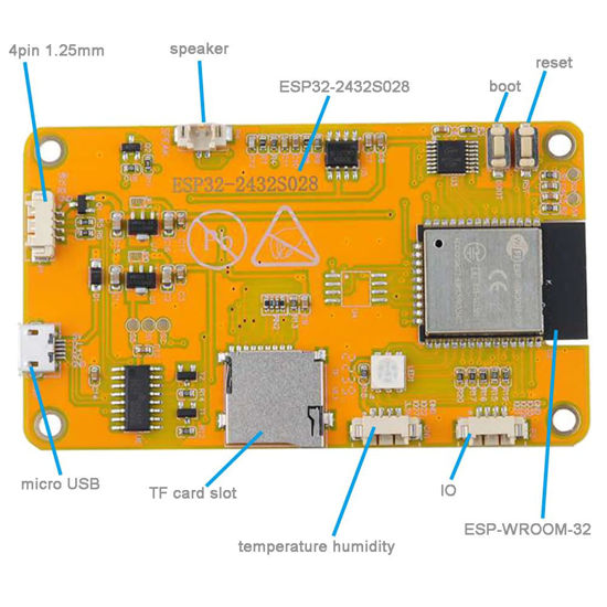 GetUSCart- DIYmalls 2.8" inch ESP32 Display ESP32-2432S028R ILI9341 ...