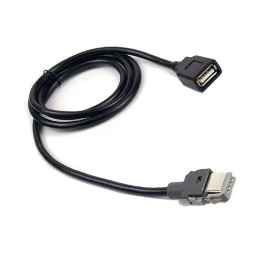 GetUSCart- QINGRONG Car 4Pin Female to USB Female Adaptor Cable Media ...