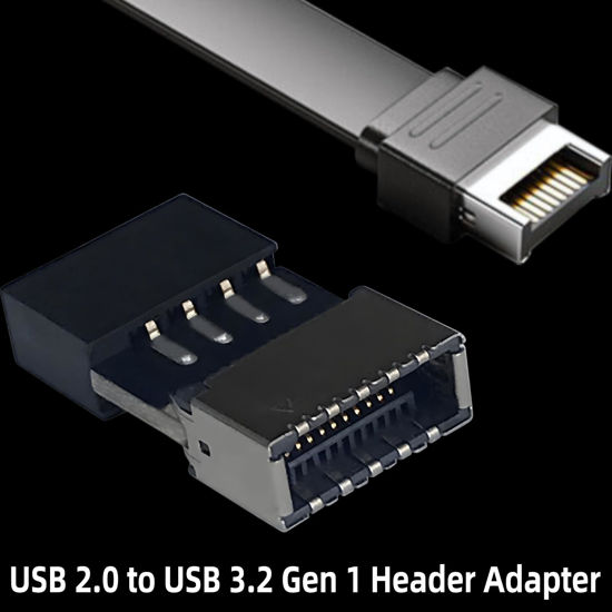 GetUSCart- Bejavr USB 2.0 to USB 3.2 Gen 1 Header Adapter Front Panel ...