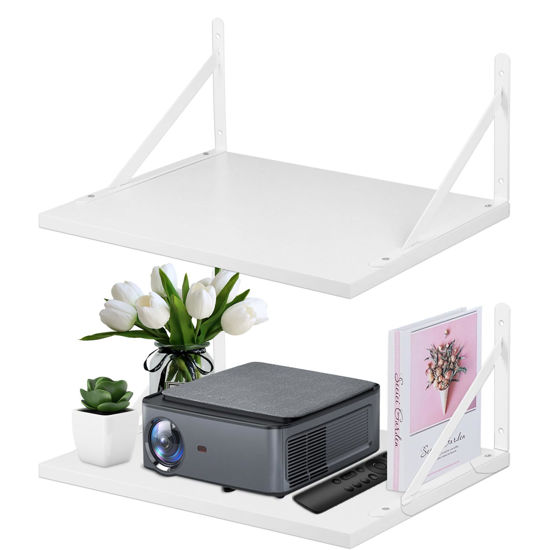 GetUSCart- 2 Pcs Projector Wall Mount Shelf, Projector Floating Shelf ...