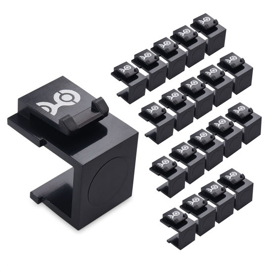 GetUSCart- Cable Matters (20-Pack) Blank Keystone Jack Inserts in Black