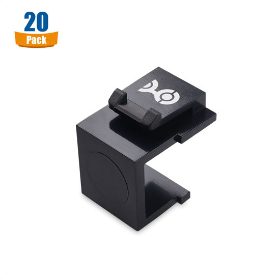 GetUSCart- Cable Matters (20-Pack) Blank Keystone Jack Inserts in Black