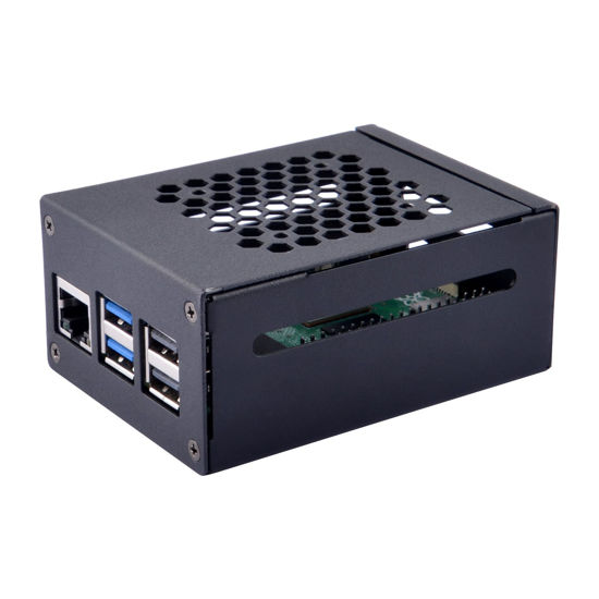 GetUSCart- GeeekPi Metal Case for Raspberry Pi 5, Support PCIe to M2 NVMe Shield N04/N05/X1000 ...