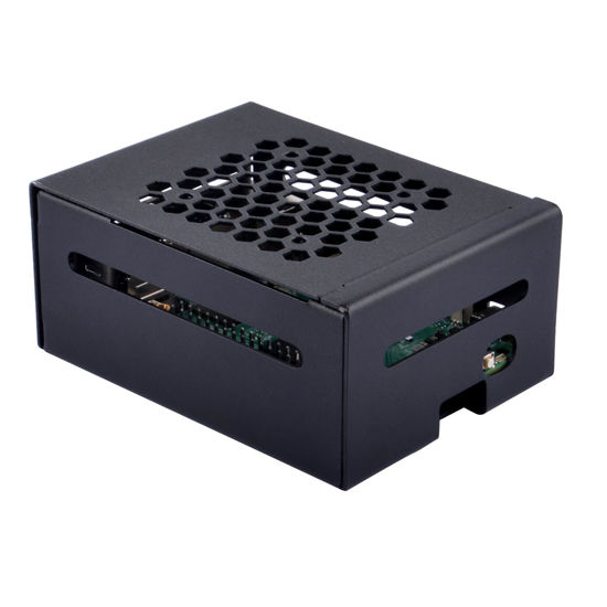 GetUSCart- GeeekPi Metal Case for Raspberry Pi 5, Support PCIe to M2 NVMe Shield N04/N05/X1000 ...