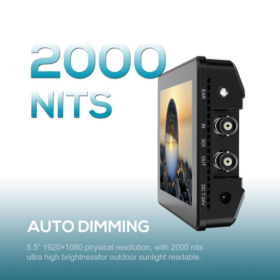 GetUSCart- 5.5'' Camera Field Monitor with Touch Screen, 4K HDMI 3G-SDI ...